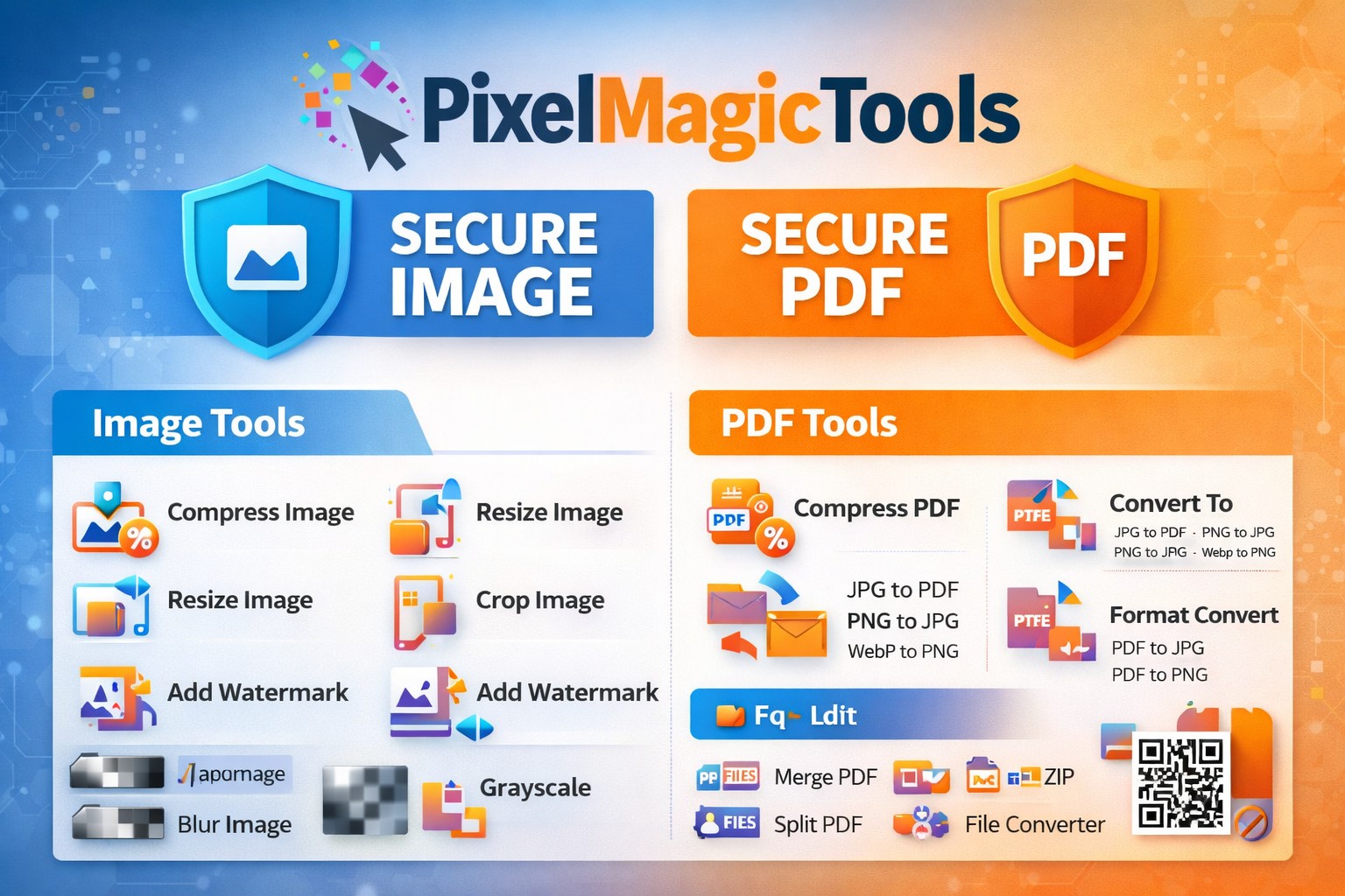 Grayscale PDF - Convert PDF to Black and White | PixelMagicTools
